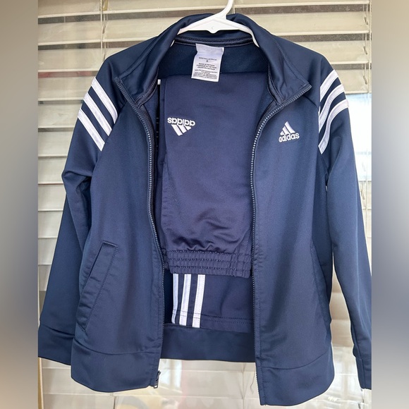 adidas | Matching Sets | Adidas Dark Blue Track Jacket With White ...